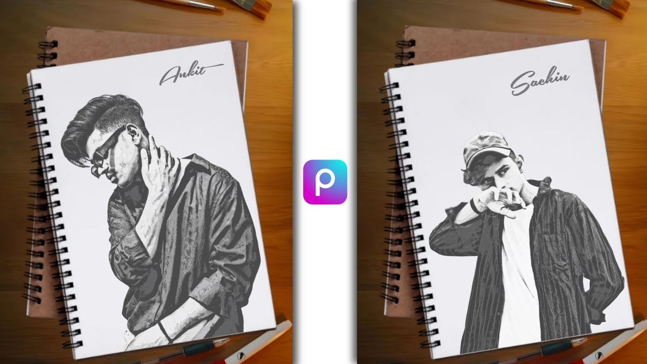 PicsArt Pencil Sketch Effect Photo Editing Tutorial 2024 || Pencil ...