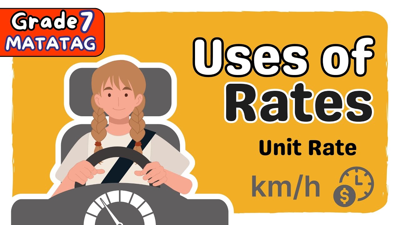 USES OF RATES & EXPRESSING RATES TO UNIT RATES | FIRST QUARTER GRADE 7 ...