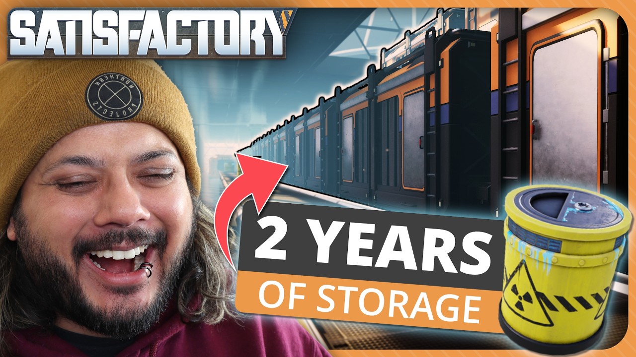 I created 2 YEARS worth of Nuclear Waste Storage in Satisfactory - YouTube