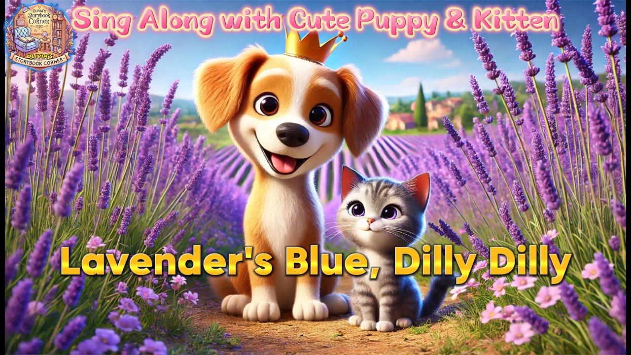 Lavender's Blue, Dilly Dilly | Sing Along with Cute Puppy & Kitten ...