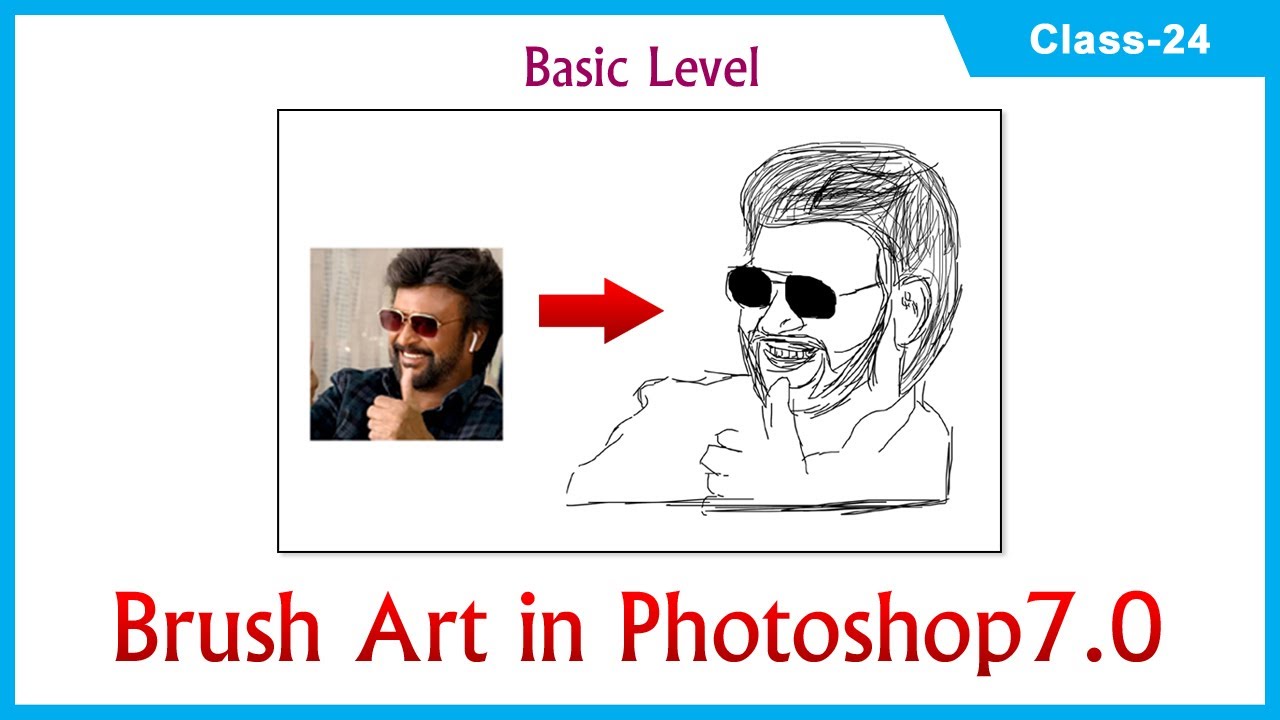 Basic level Brush Art in Photoshop 7.0 (Class-24) - YouTube