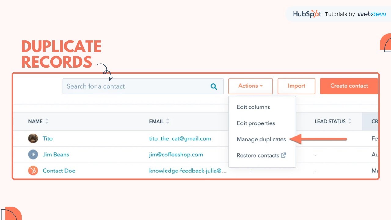 How-to deduplicate records in HubSpot. - YouTube