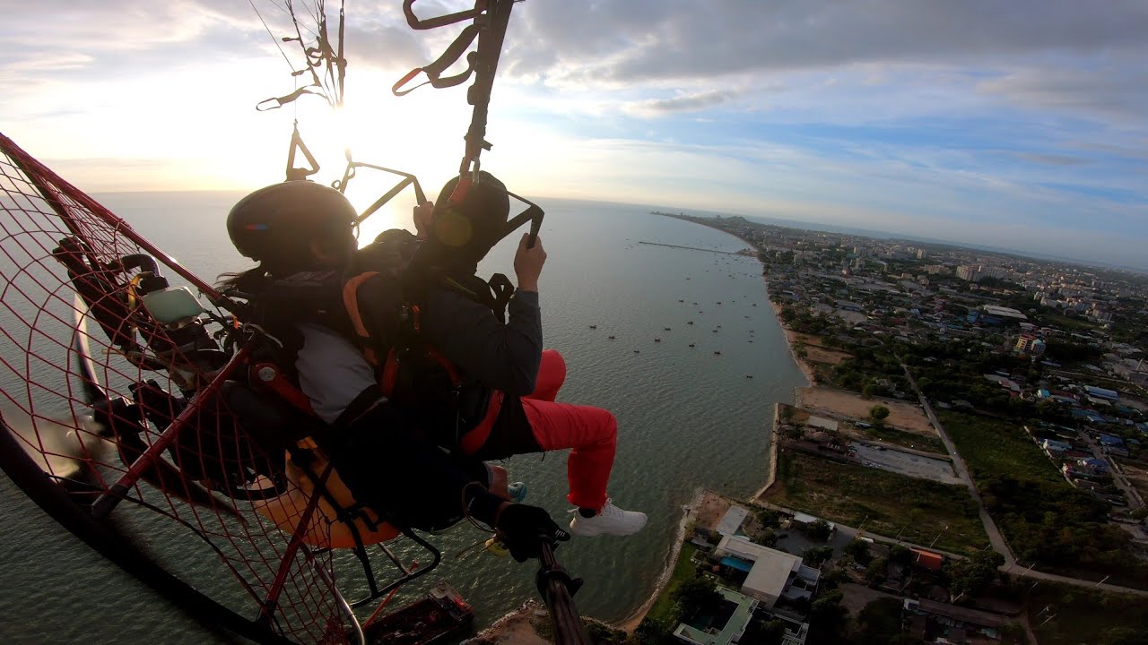 Tandem Paramotor บิน2ที่นั่งชมท้องฟ้า ชลบุรี - YouTube