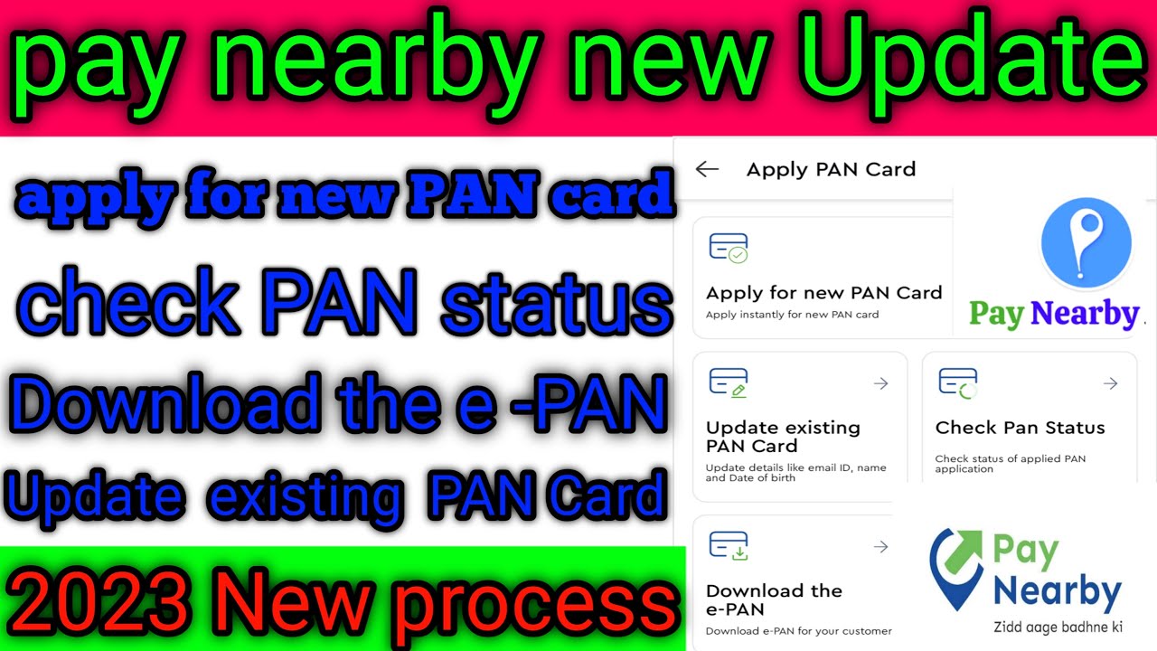 pay nearby new update apply for new PAN card check PAN status download ...