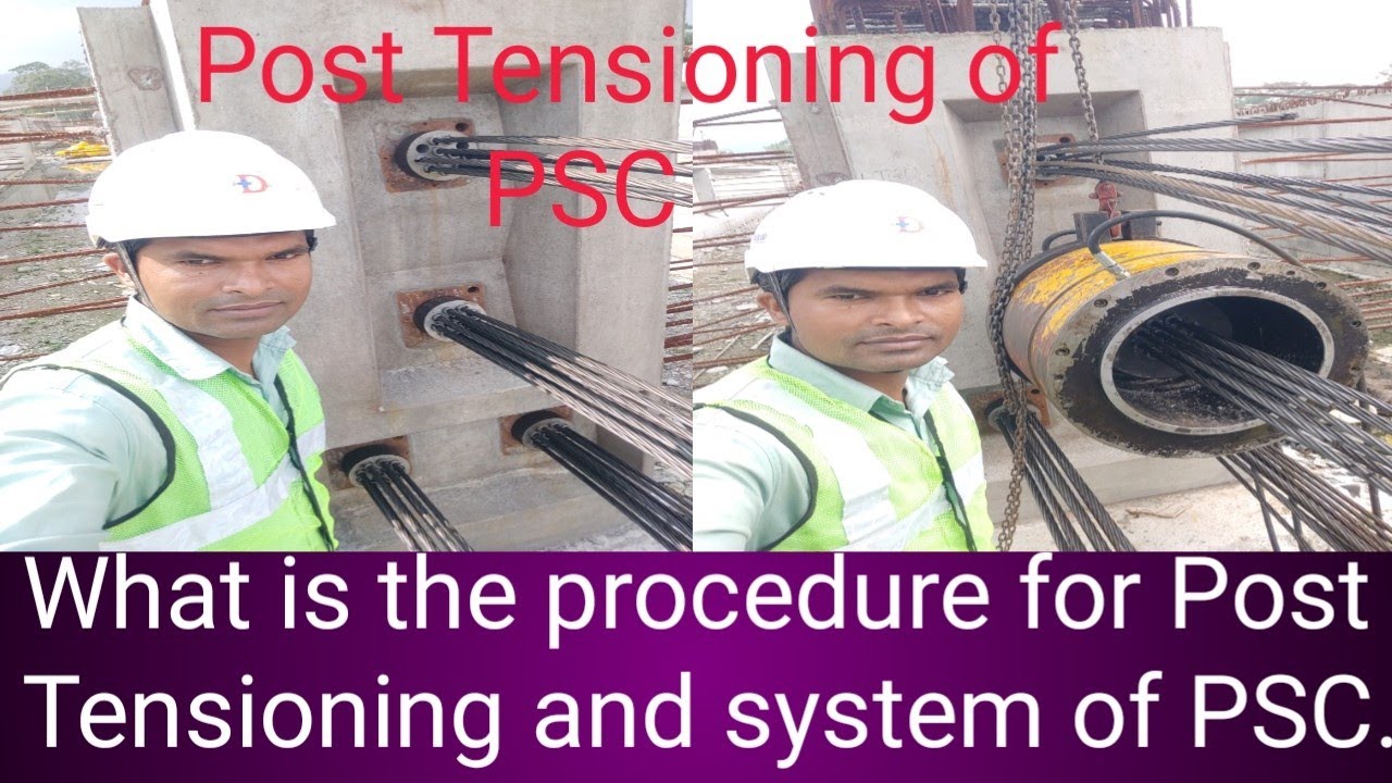 What is the procedure for post Tensioning and system of PSC. post ...