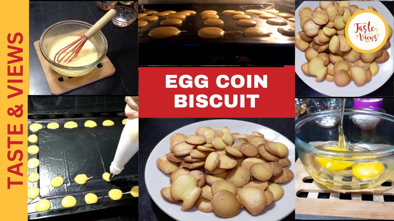 Egg Coin Biscuit Bakery Style | Taste & Views - YouTube