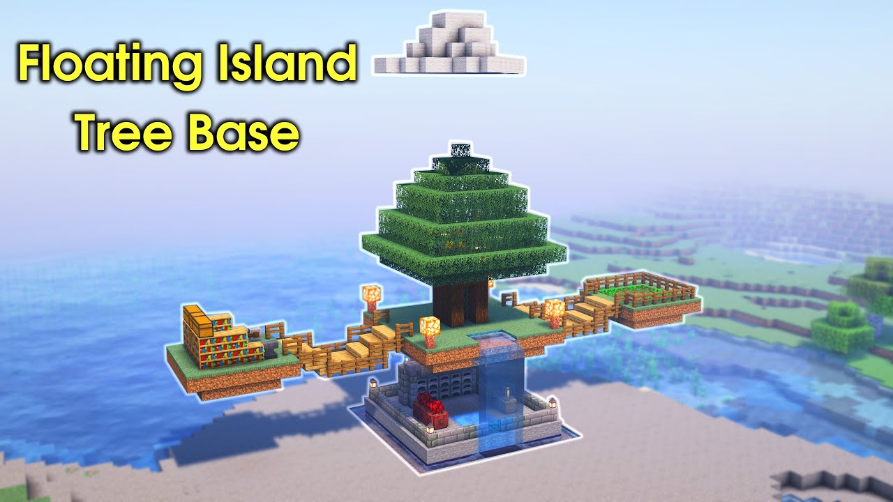Minecraft | Floating Island Tree Base 🌳 - YouTube