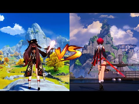Genshin Impact Hu Tao vs Wuthering Waves Danjin! HP Reduction Mechanic Comparison