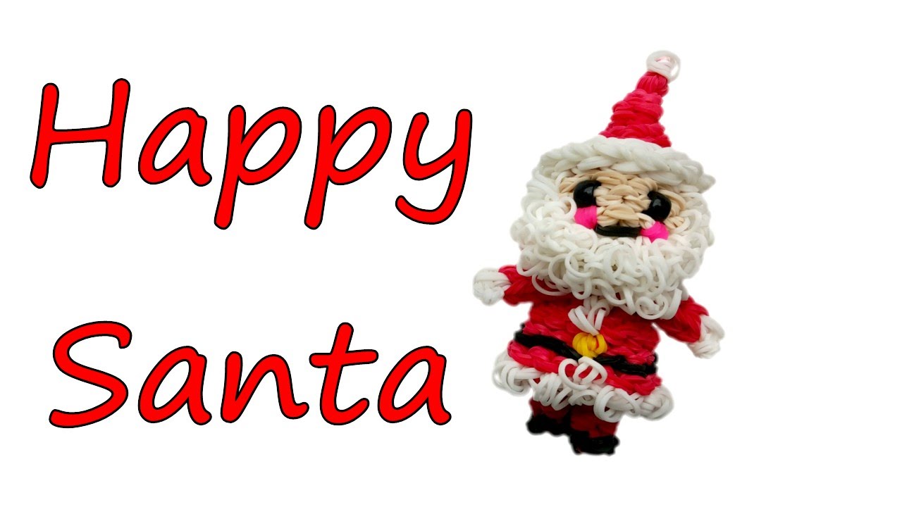 Happy Santa Claus Tutorial by feelinspiffy (Rainbow Loom) - YouTube