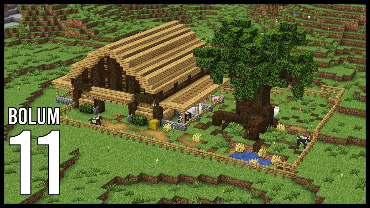 HAYVANLARIMIZ İÇİN ÇİFTLİK! | Minecraft: Modsuz Survival | S9 Bölüm 11 ...