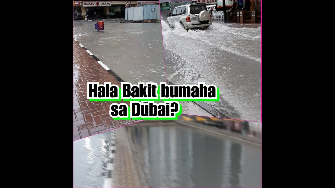 Heavy rain in dubai causing floods!weather update in dubai - YouTube