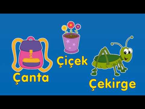 Ç harfi Alfabe çocuklar için eğitici öğretici okul öncesi harfleri öğreniyorum harf sayı çocuk içi