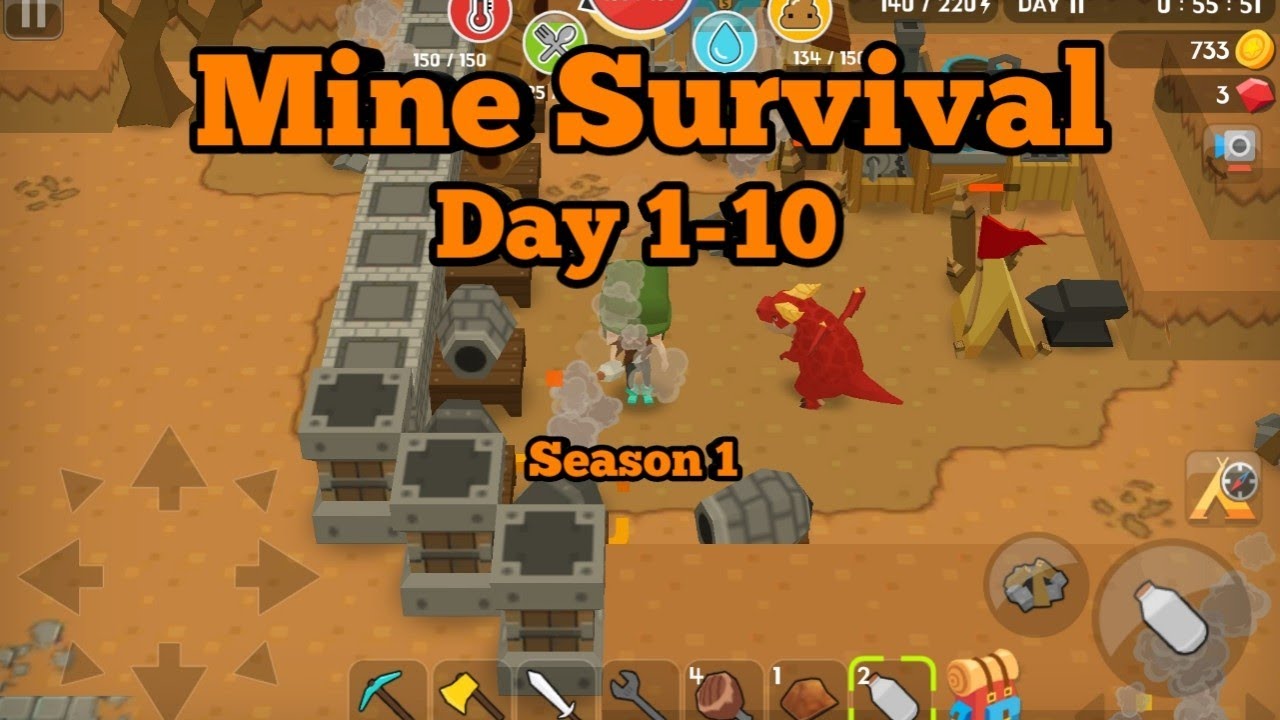 Mine Survival | Day 1-10 | Hard Mode | Season 1 - YouTube