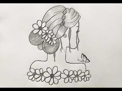 How to Draw a Beautiful Flower Girl | Easy Pencil Sketch Drawing Tutorial | Art Video