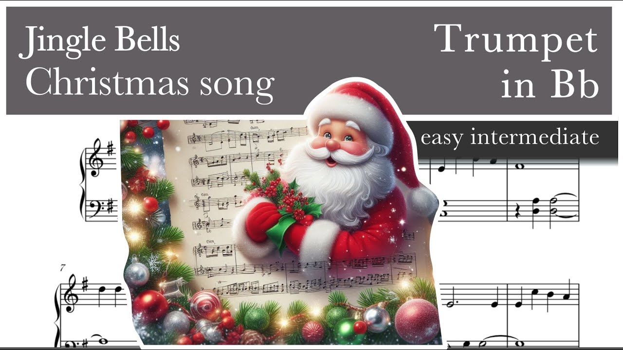 Jingle Bells - Christmas song - trumpet sheet music - easy intermediate ...