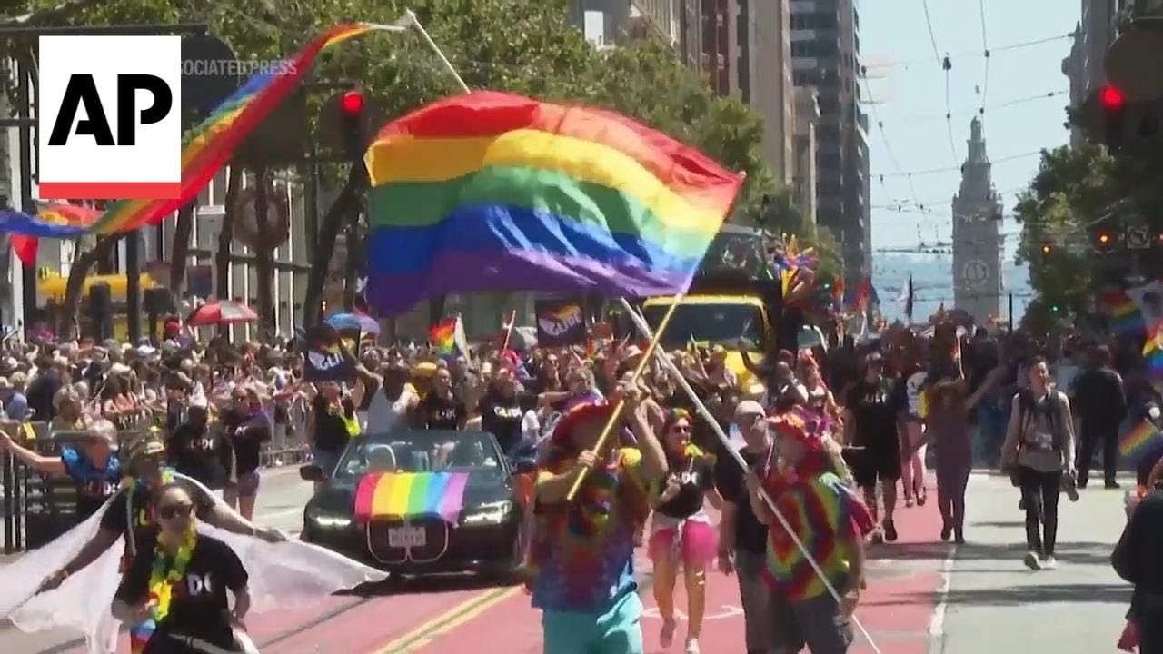 Parades in New York and San Francisco celebrate LGBTQ+ Pride month ...