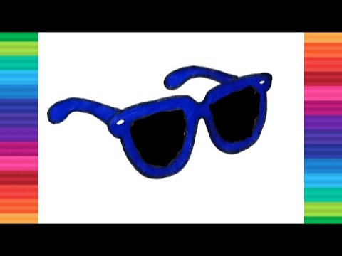 How to draw sunglass step by step | easy magical drawing and coloring ...