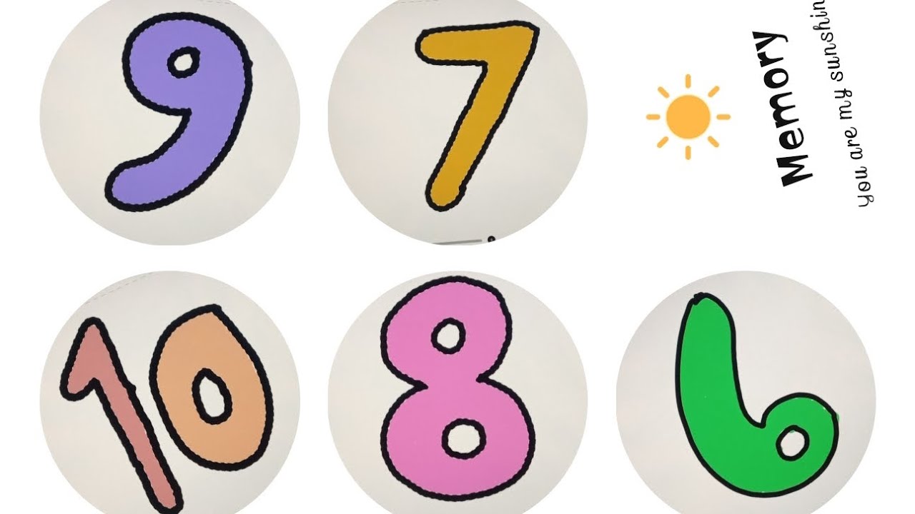 How to write and color Counting / Color Counting 6 to 10/ Step by Step ...