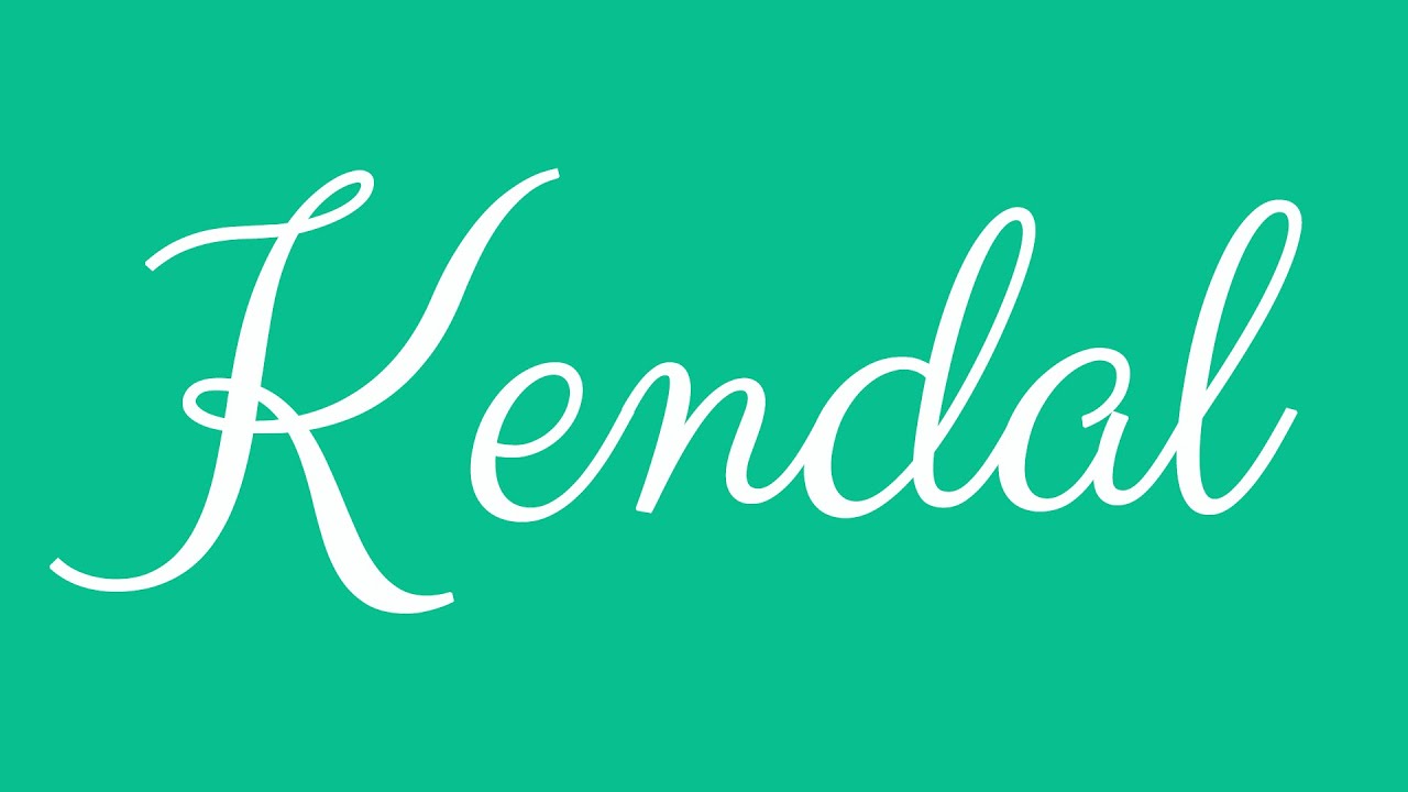 Learn how to Sign the Name Kendal Stylishly in Cursive Writing - YouTube