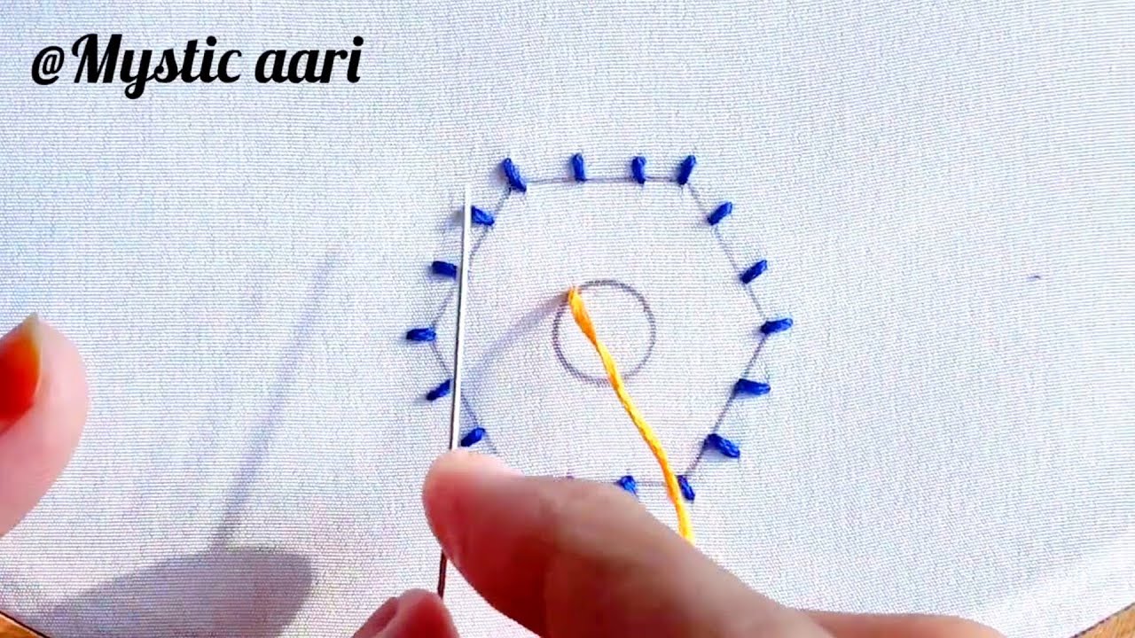 Basic Stitch Tutorial !!! Very Easy Lazy Daisy Stitch Flower Hand ...