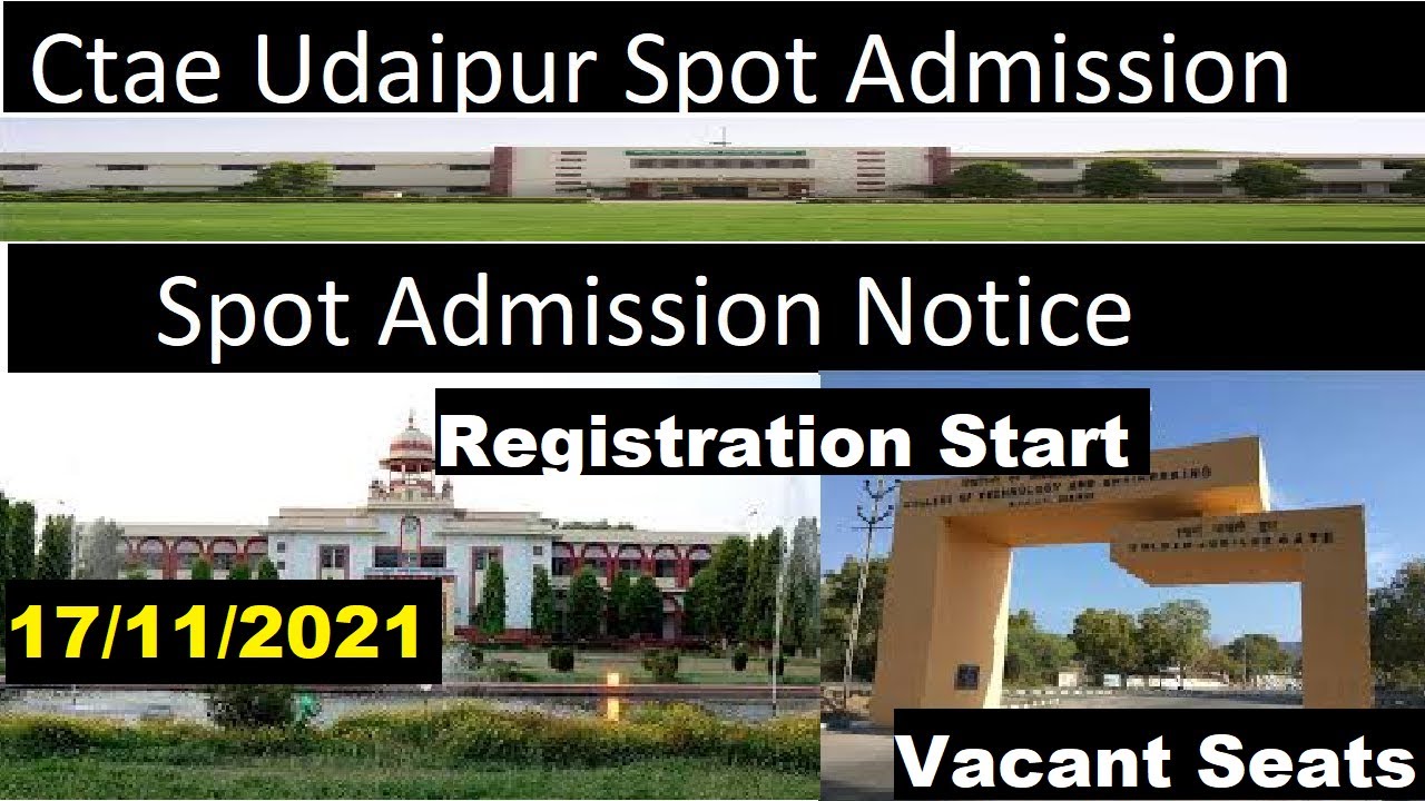 ctae udaipur direct admission registration start | ctae spot admission ...