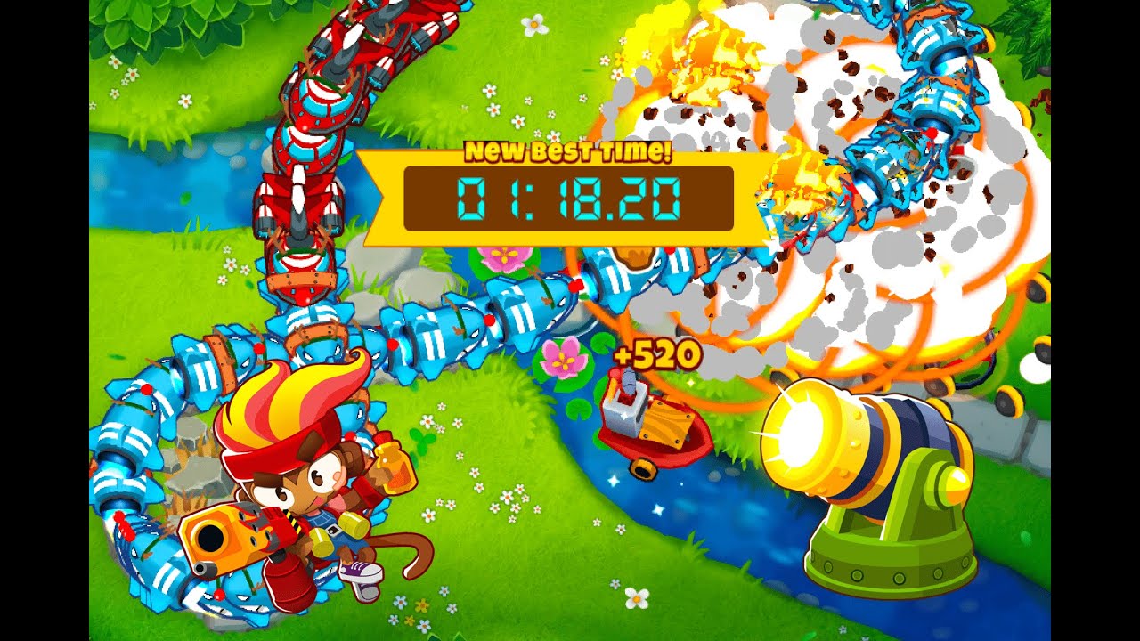 Bloons TD 6 Race "Alternate Flow" in 1:18 (Strategy by Crimey) - YouTube