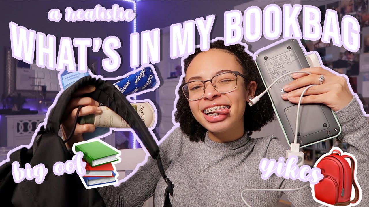 a *realistic* what's in my bookbag | aliyah simone - YouTube
