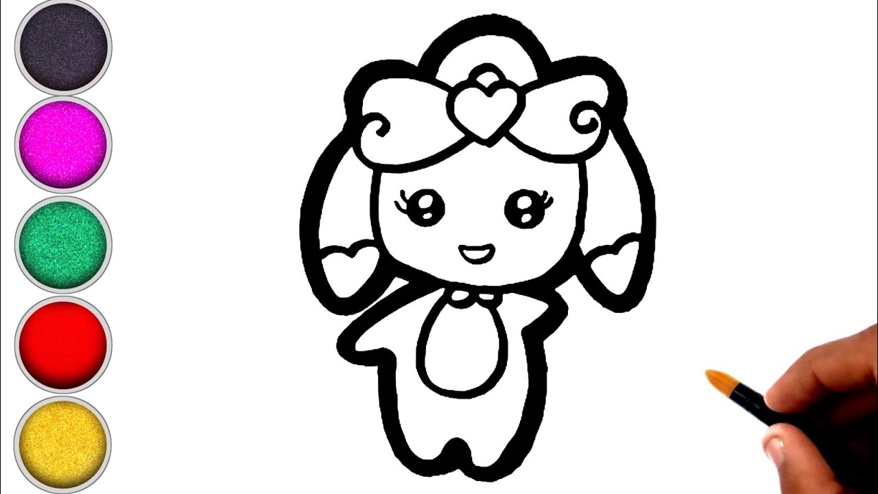 Sanrio's Kuromi Drawing and Coloring for Kids Toddlers - How to Draw ...