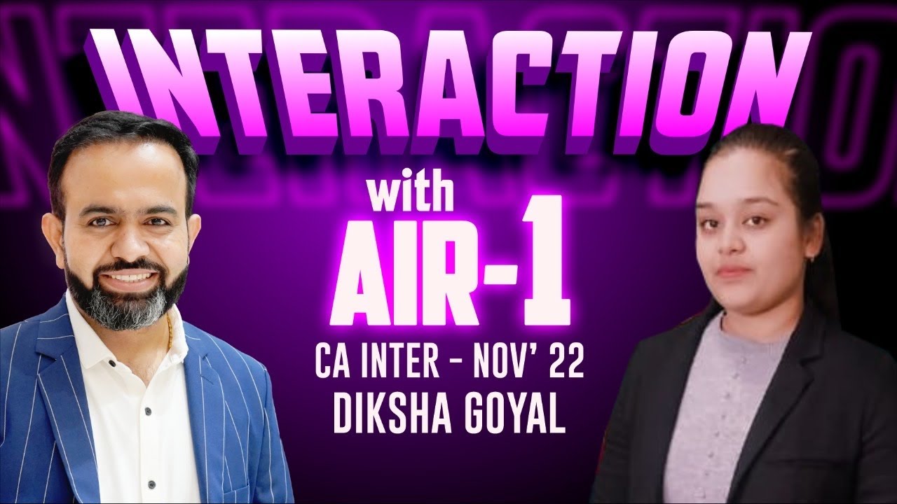 Meet AIR-1 | CA INTER | Diksha Goyal - YouTube