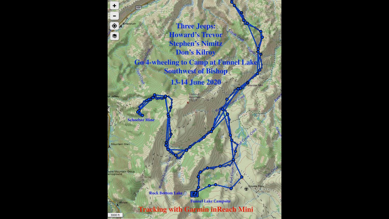 Three Jeeps four-wheeling and camping at Funnel Lake, Bishop, CA ... 13 ...