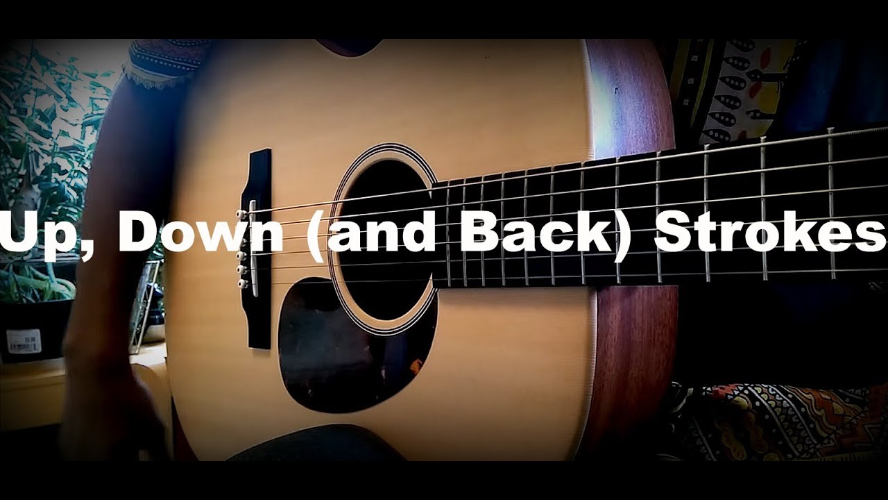 Up, Down (and back...) strokes on guitar - YouTube