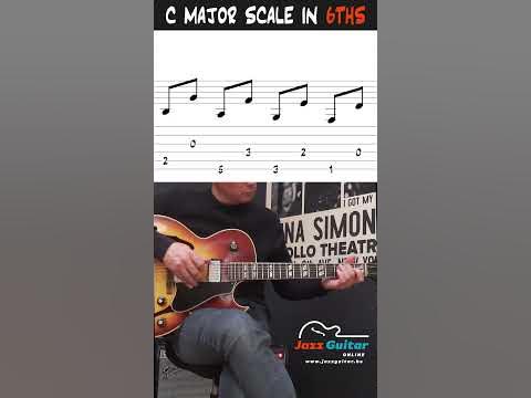 Jazz Guitar Scales - The C Major Scale In 6th Intervals - YouTube