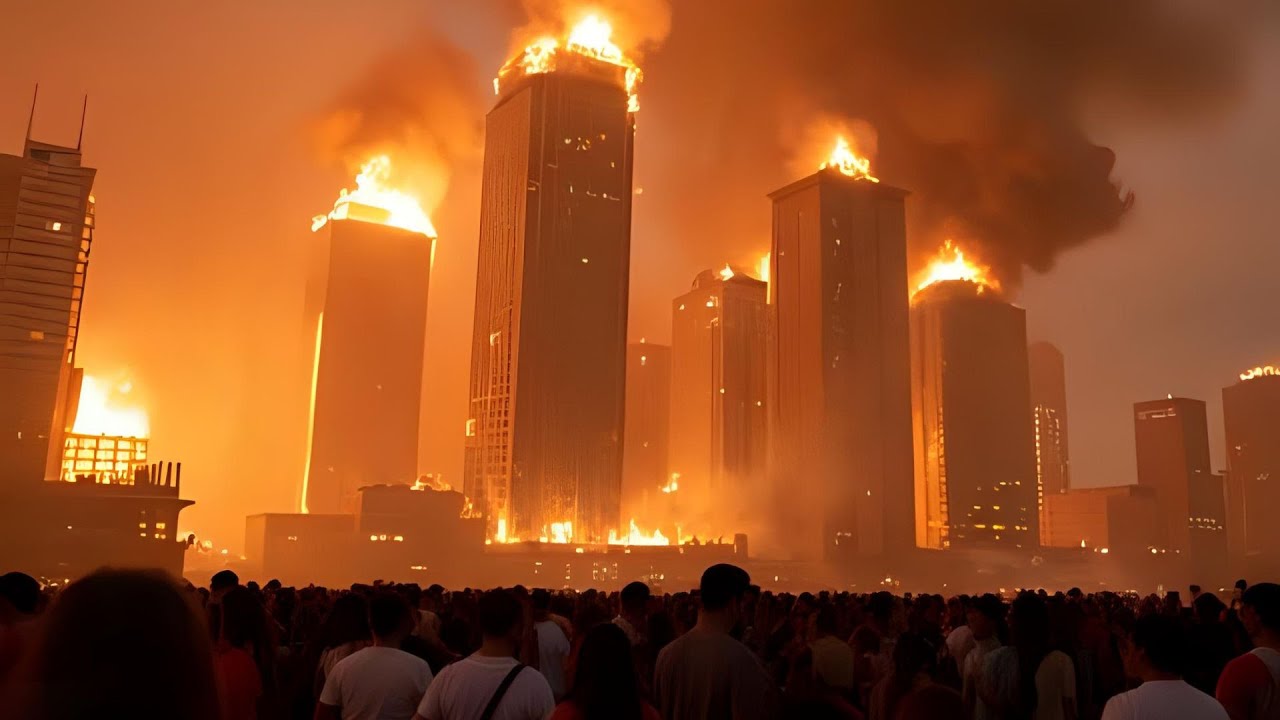 Skyscrapers on Fire! 230,000 Evacuated! The Worst Fire Rages in China ...