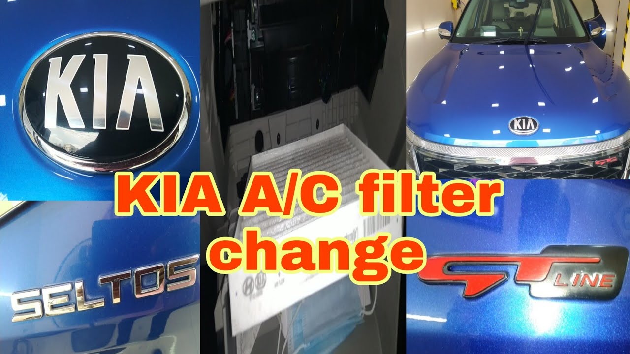 KIA ac filter change || KIA Seltos A/C filter cleaning - YouTube