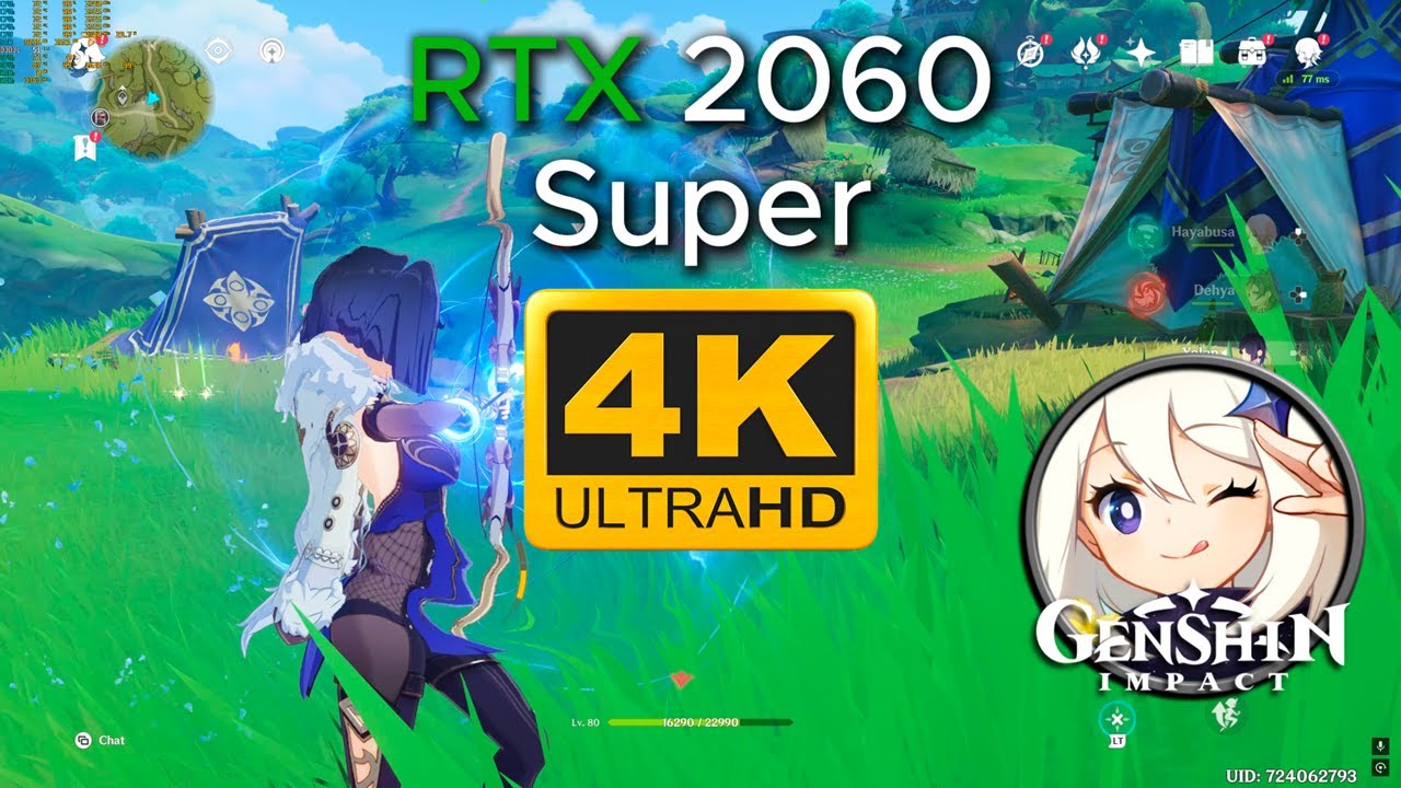 Genshin Impact PC 4K Ultra Settings - RTX 2060 Super 8GB GDDR6 - YouTube