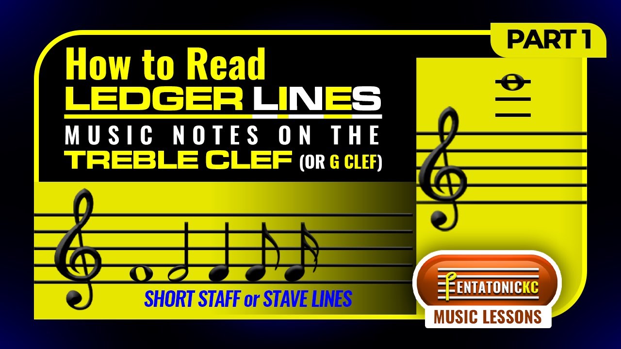 How to read ledger lines music notes on the Treble Clef or G Clef ...