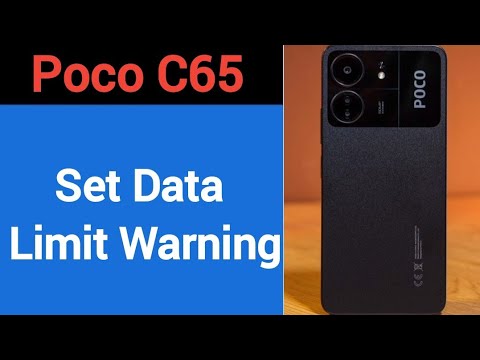 how to set data limit warning,Poco C65 me data limit kaise set karen ...