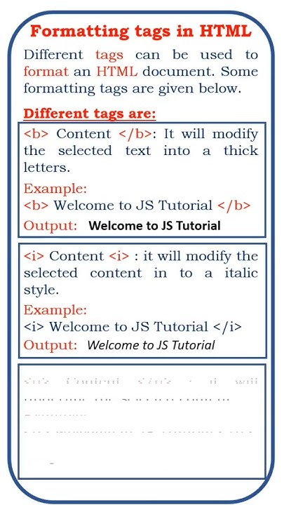 formatting tags in HTML- part1 @ensolutions5210 #coding #jscript #class #html #html5 #css - YouTube