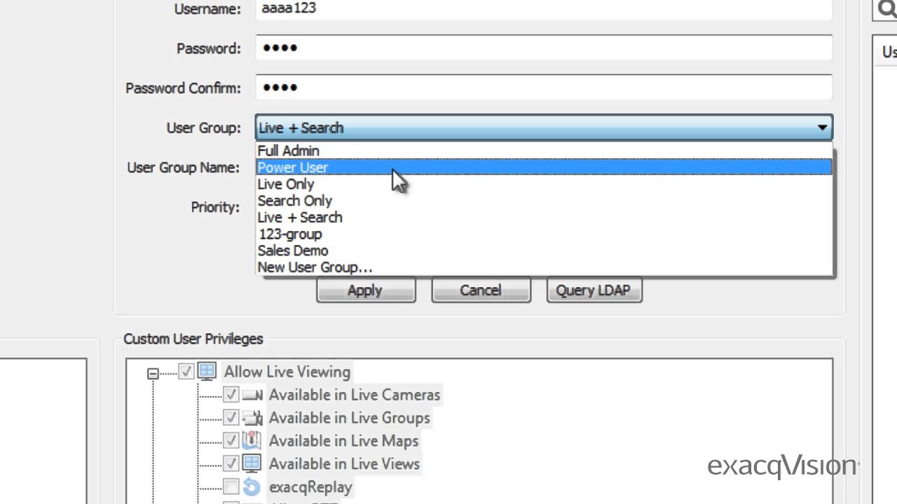 Adding Users, exacqVision - YouTube