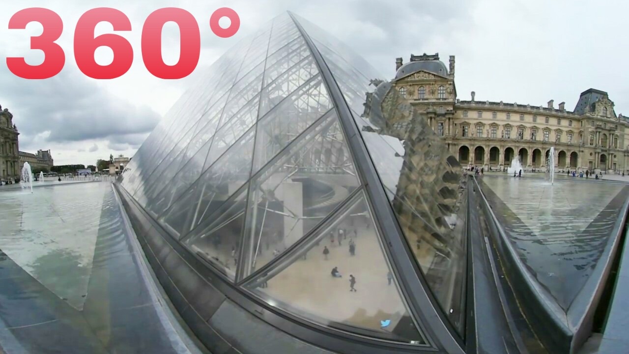 Louvre 360 experience at Pyramid entrance - YouTube