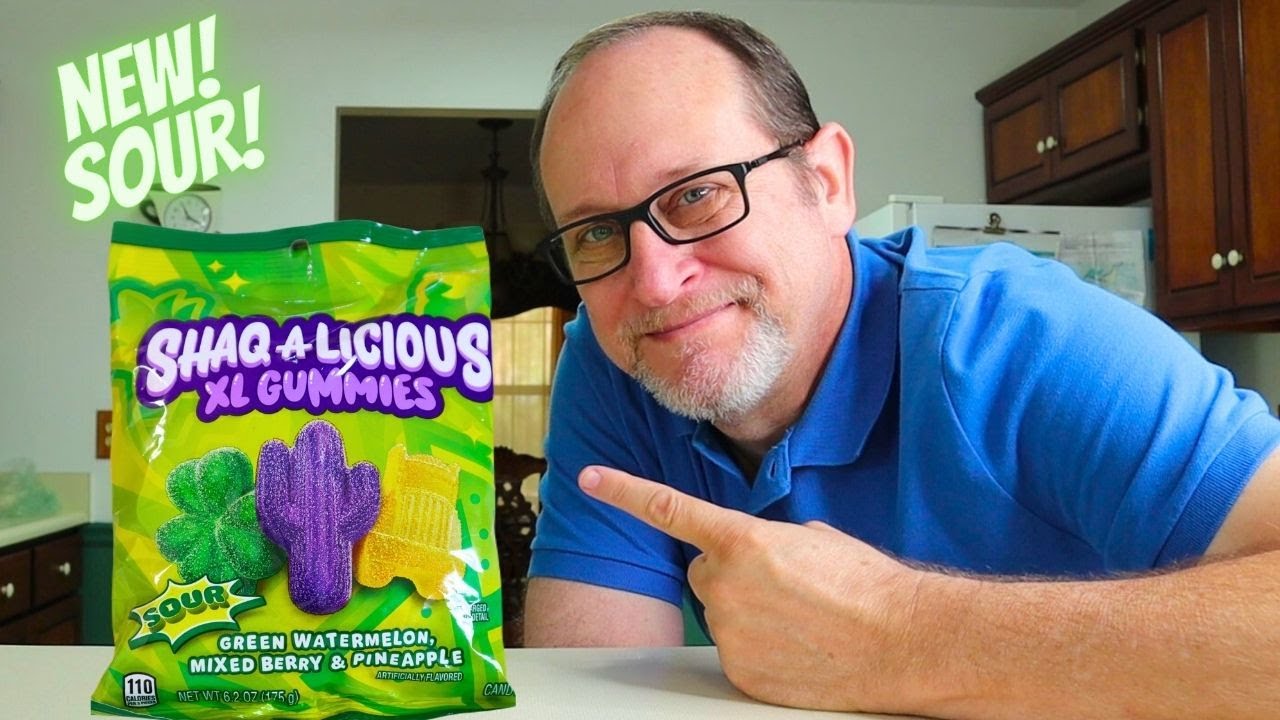 Shaq-A-Licious XL Gummies Sours:Green Watermelon, Mixed Berry ...