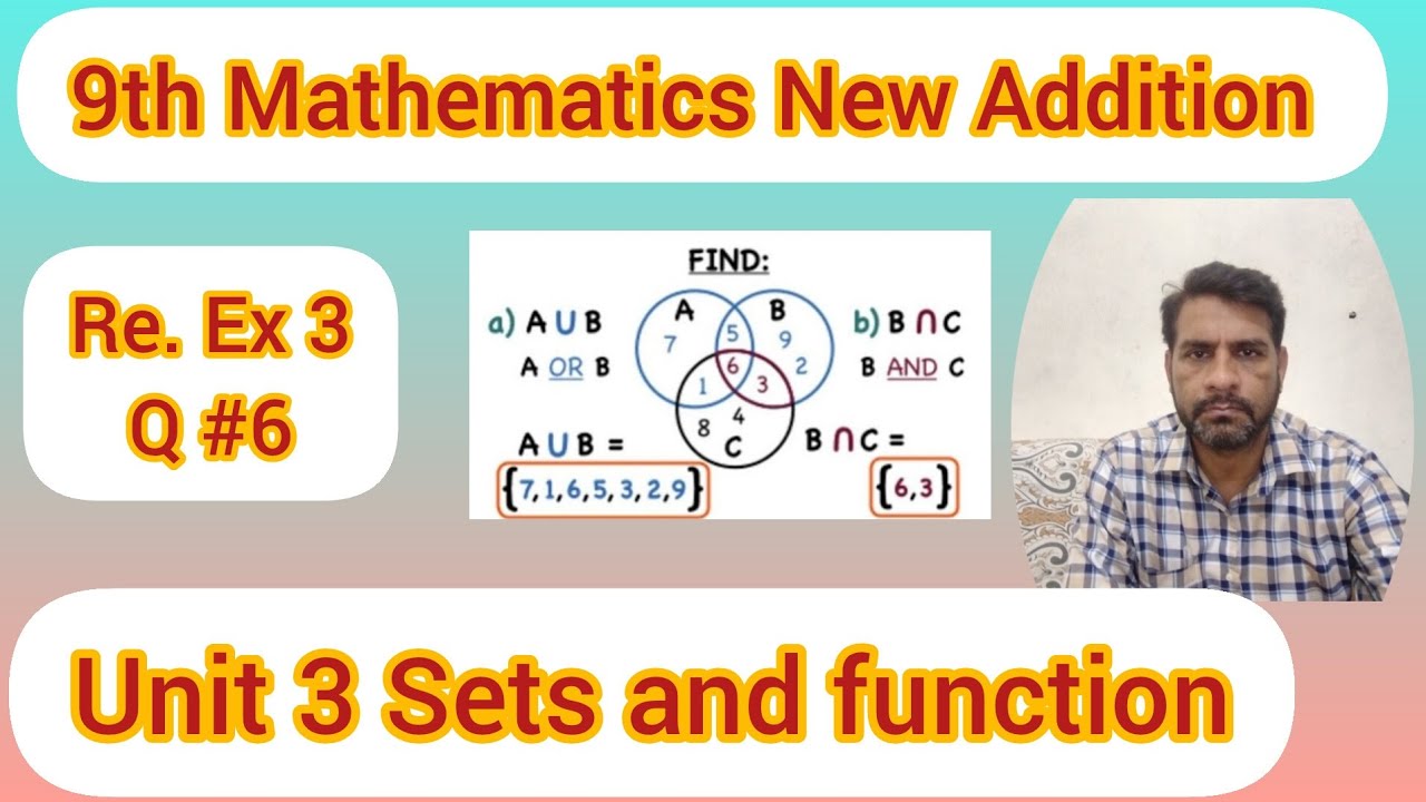 9th Mathematics New Addition Re. Ex 3 Q# 6 || Muhammad Fiaz - YouTube