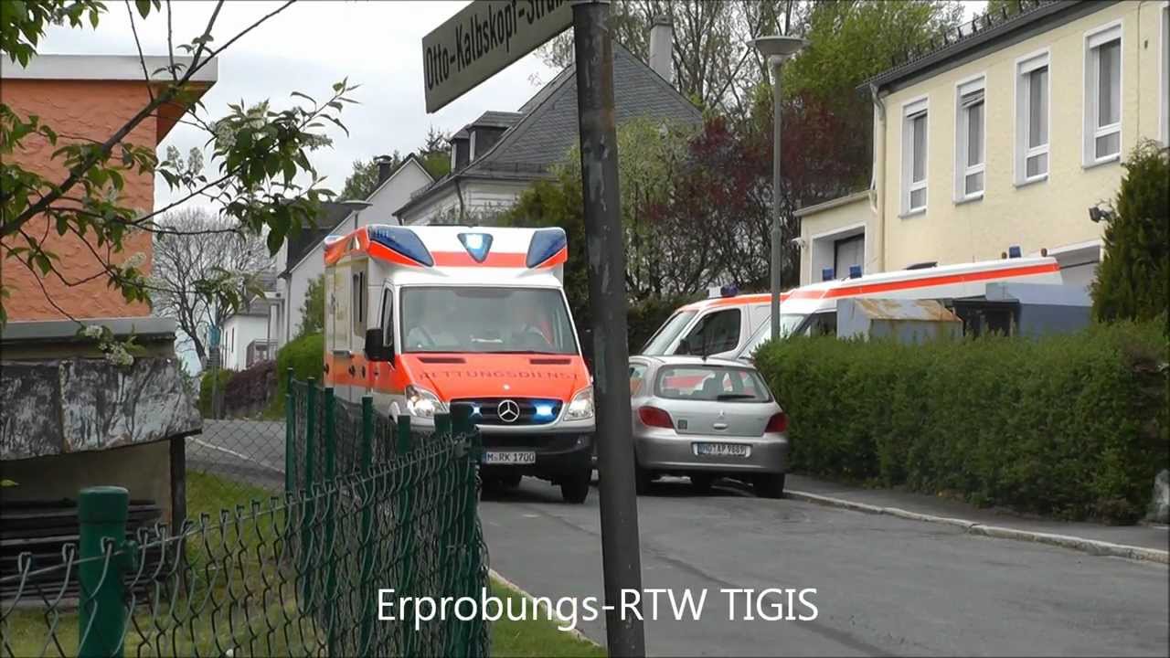 3x Erprobungs-RTW Rettungsdienst Bayern + 3x NEF BRK Münchberg + 1x RTW ...