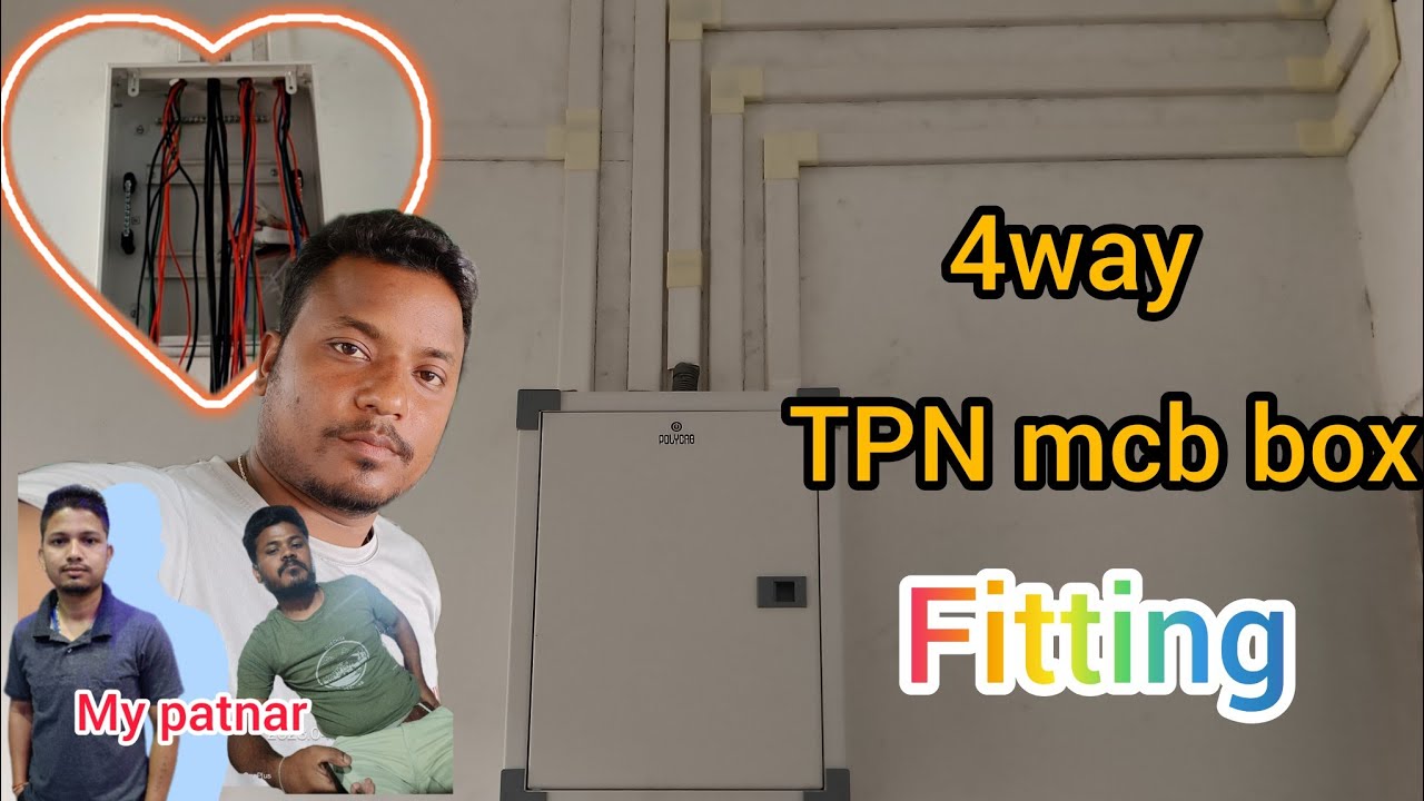 3 phase connection 4 way TPN mcb box connection. how to Tpn mcb box ...