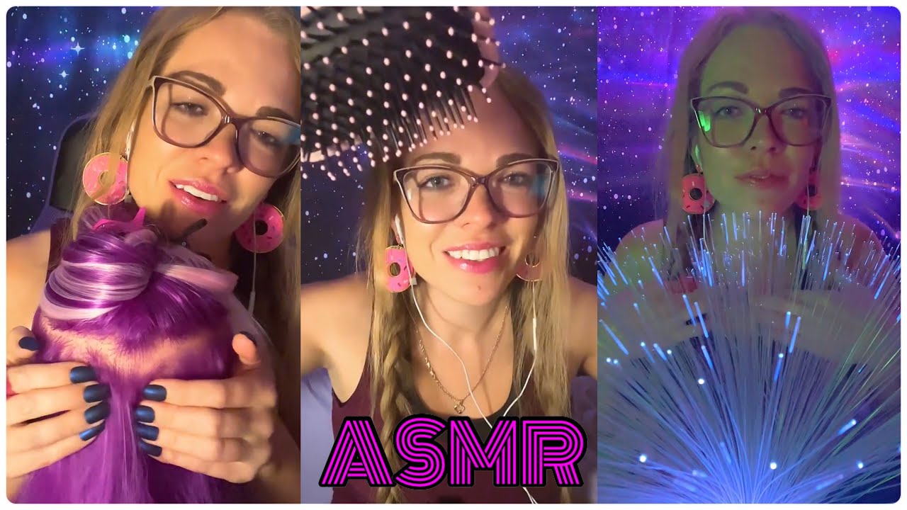 ASMR scalp head scratches,hair brushing, personal attention, tapping ...