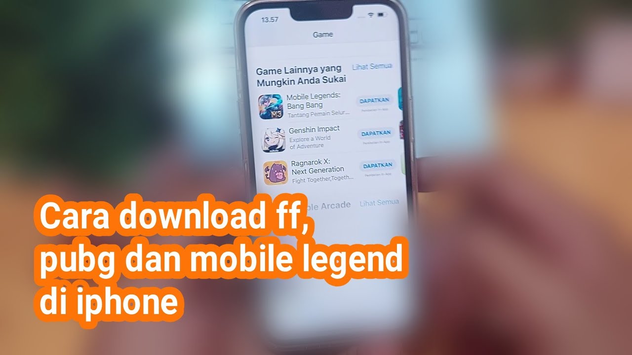 Cara download ff, pubg dan mobile legend di iphone - YouTube