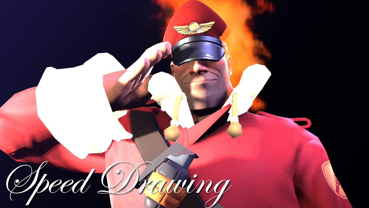 TF2 Soldier - Speed Drawing - Request - YouTube