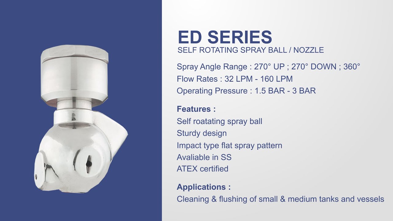 ED Series Tank Cleaning Spray Nozzle - YouTube