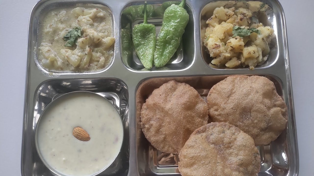 farali dish // paneer rabadi // Puri // dudhi nu saak - YouTube