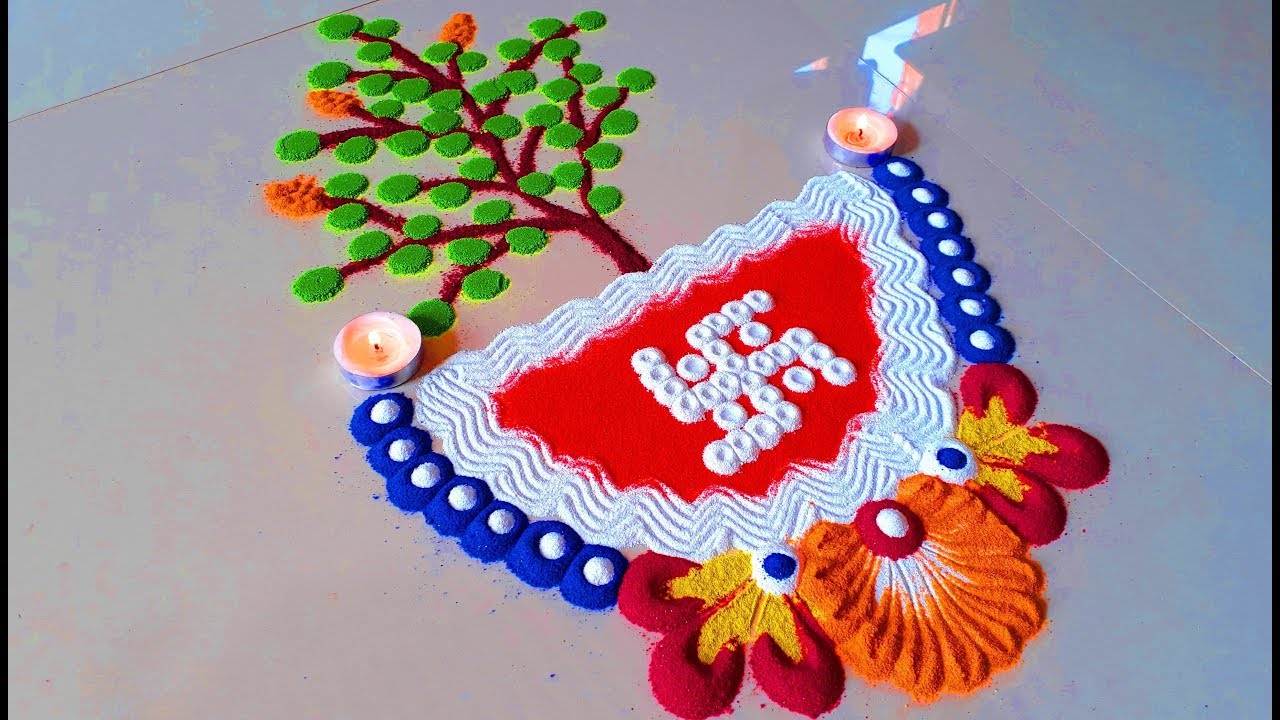 Beautiful Rangoli Designs for Tulsi Pujan/Tulsi Vivaha Festival ...